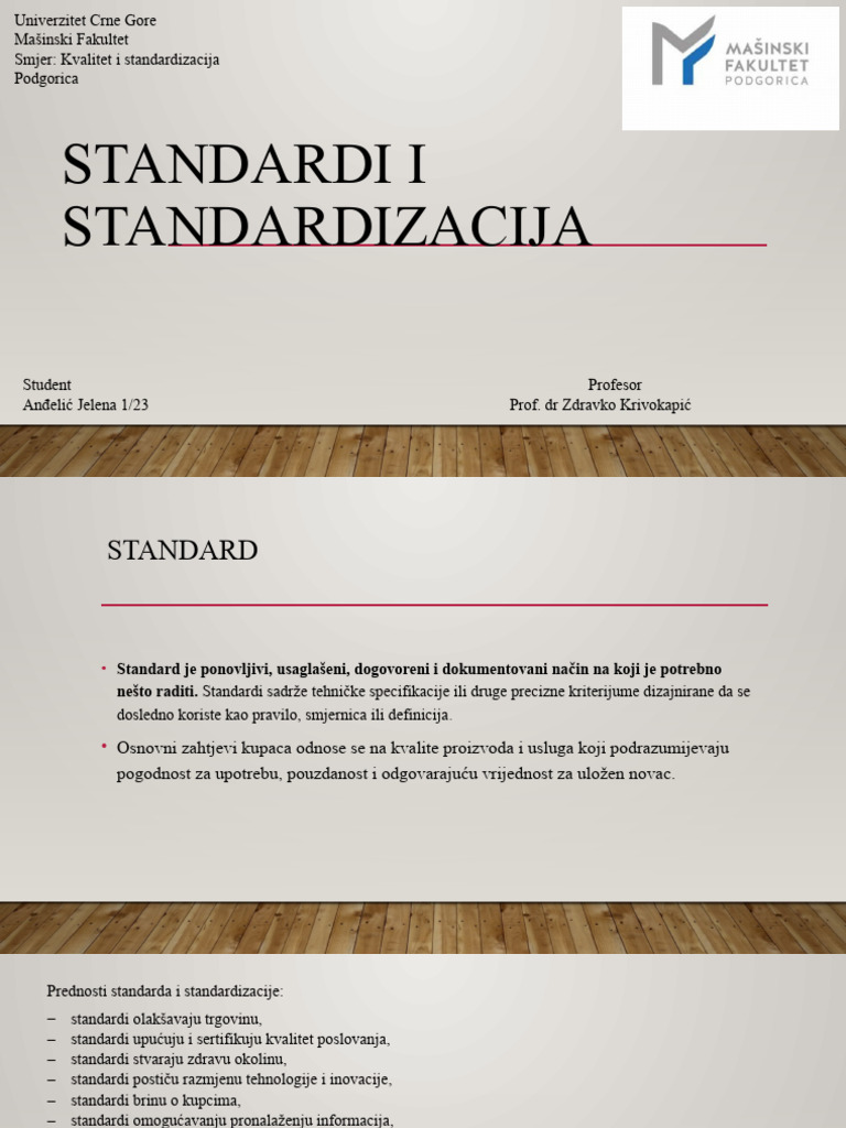 Standardi I Standardizacija | PDF