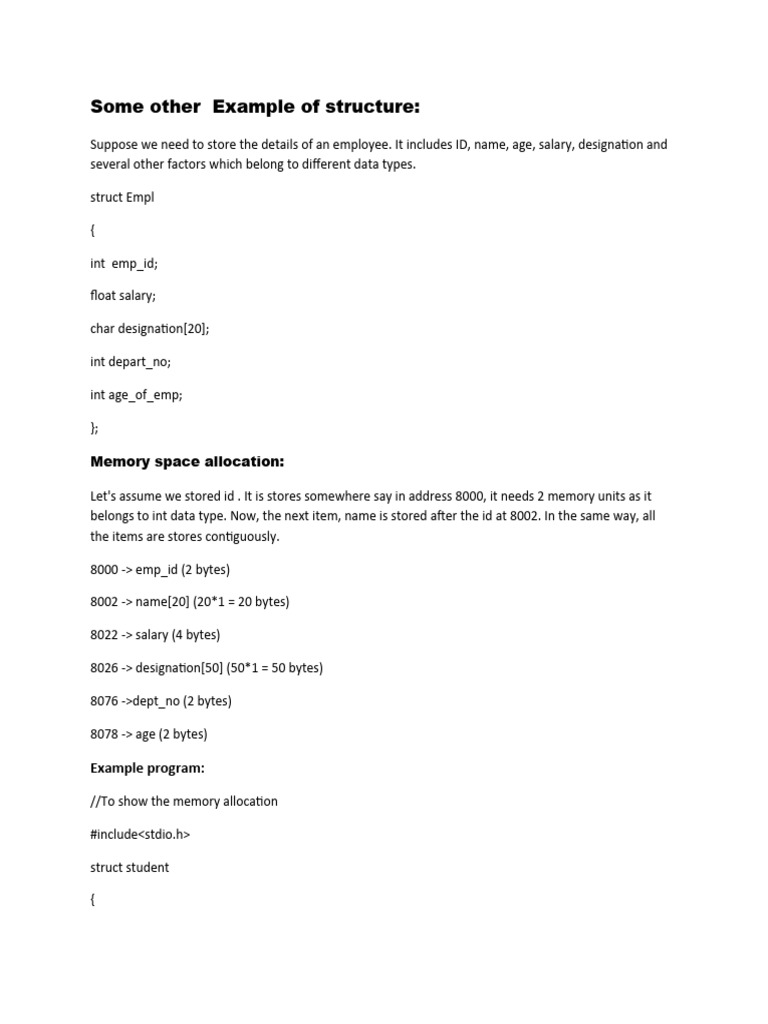 structure and union | PDF | Computer Science | Software Engineering