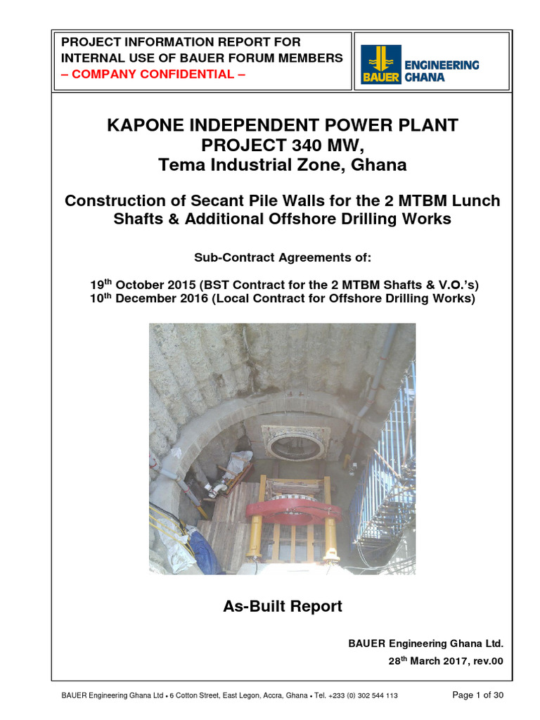 Final as-BUILT Report | PDF | Deep Foundation | Concrete