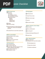 Perfusion Checklists | PDF | Medical Specialties | Clinical Medicine