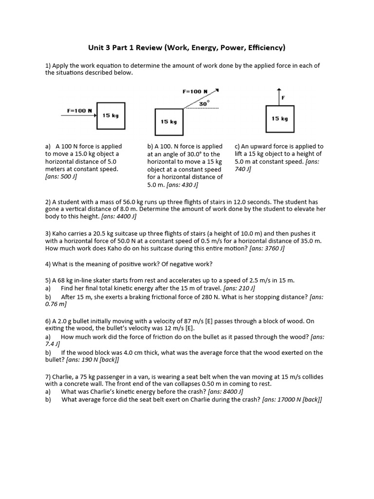 Unit 3 Part 1 Review (3.1 To 3.4) | PDF | Force | Applied And ... Unit 3 Part 1 Review (3.1 To 3.4) | PDF | Force | Applied And ...