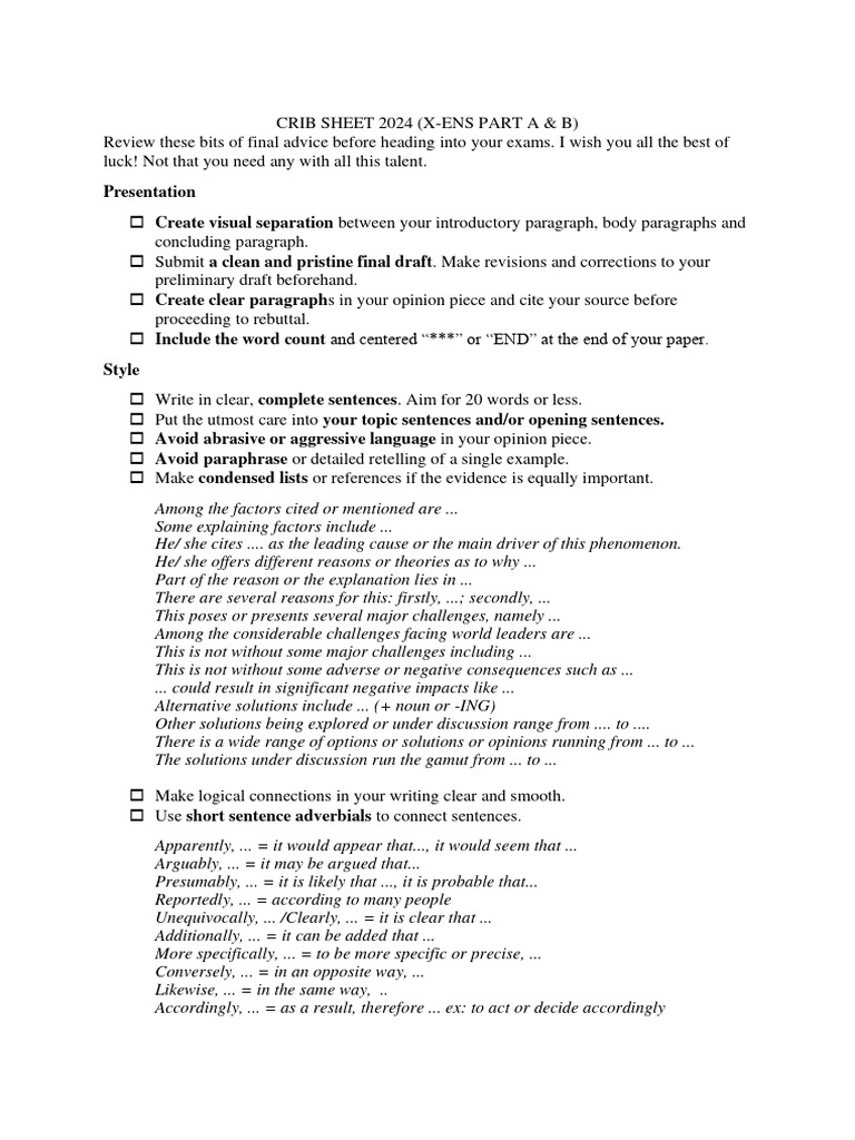 Crib Sheet | PDF | Computer Security | Security