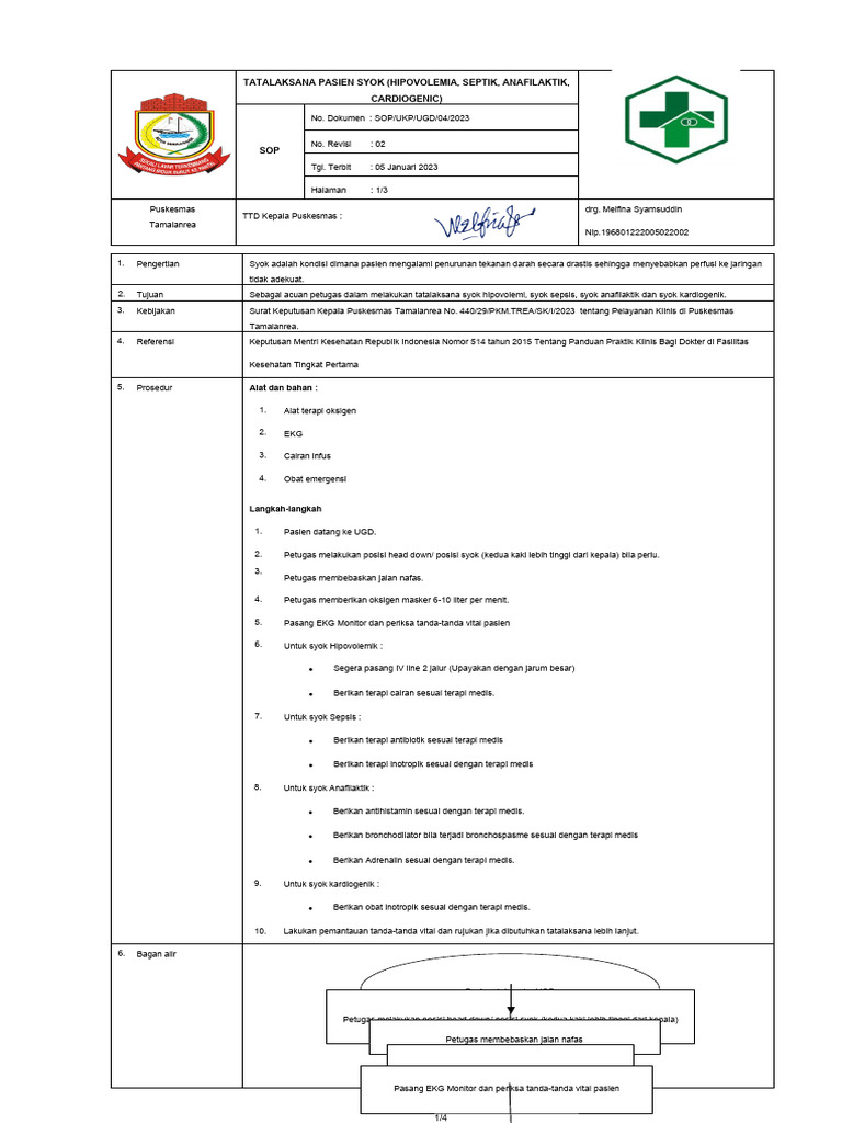 Sop Tatalaksana Syok | PDF