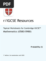 Cambridge IGCSE: Mathematics 0580/12 | PDF | Area | Volume