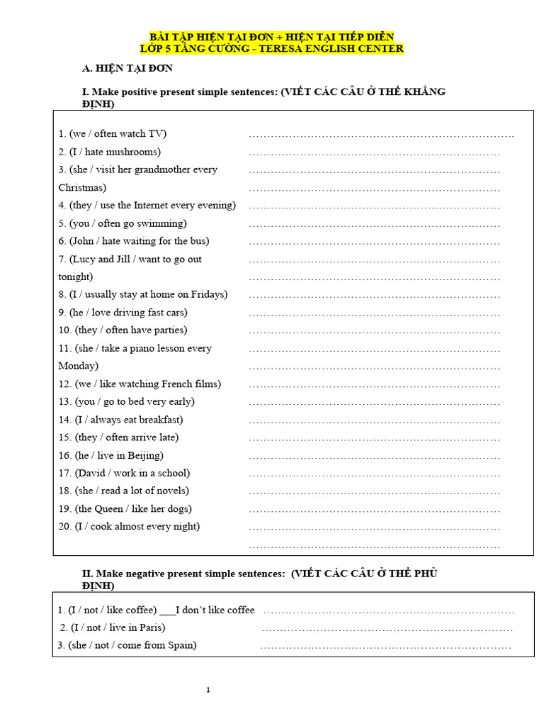 Present Simple and Continuous | PDF | Foreign Language Studies