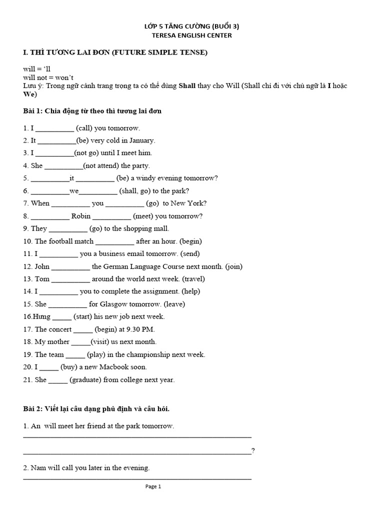 Future Simple + There Is Are | PDF | Linguistic Morphology