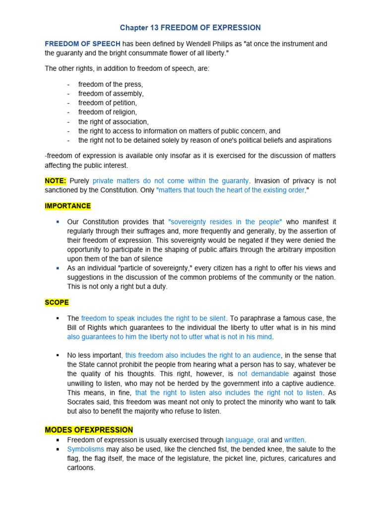 Freedom of Expression Explained | PDF | Obscenity | Justice