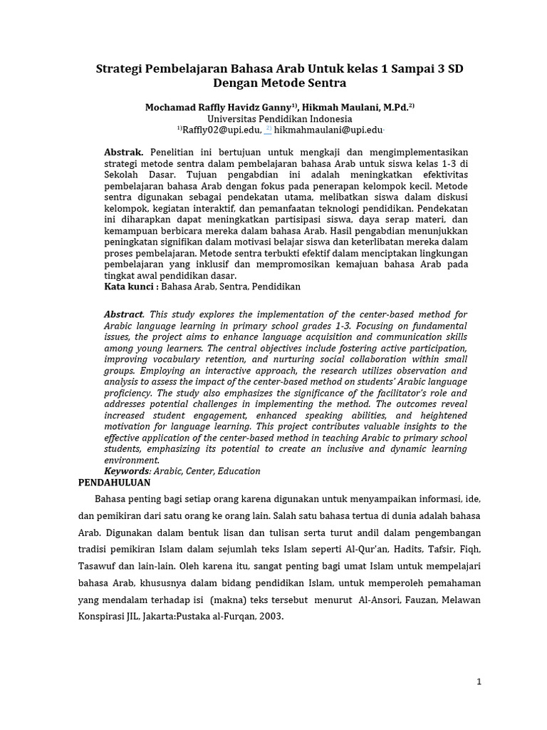 Mochamad Raffly Havidz Ganny. Upi | PDF | Karier & Perkembangan