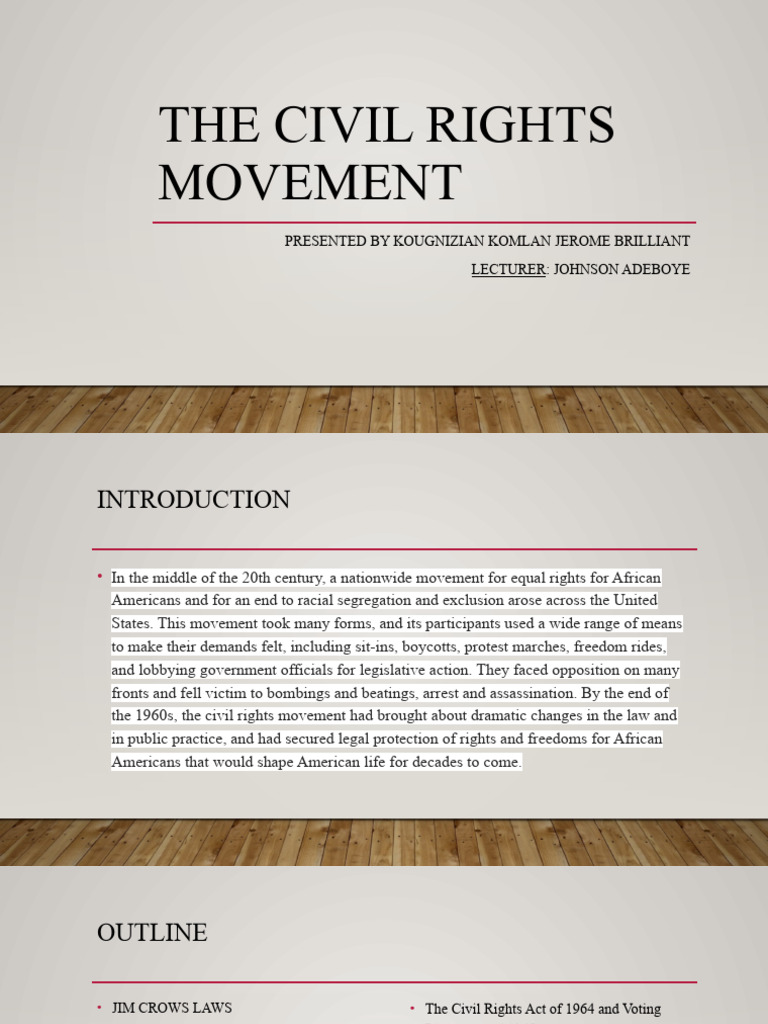 The Civil Rights Movement | PDF | Jim Crow Laws | Student Nonviolent ...