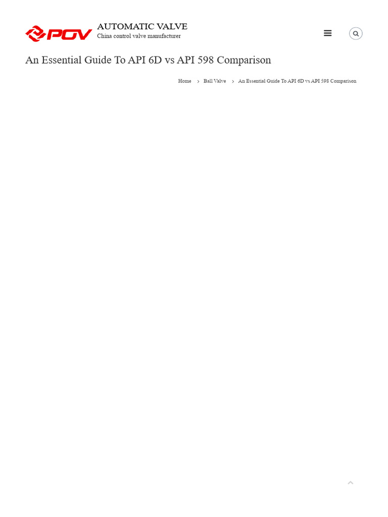 API 6D vs API 598: Key Differences Explained | PDF | Valve ...