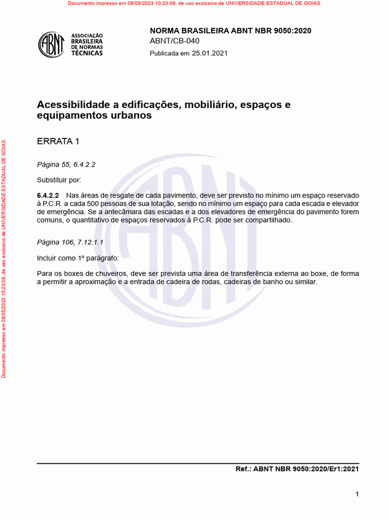 NBR9050 - Arquivo para Impress-O | PDF | Transporte | Acessibilidade