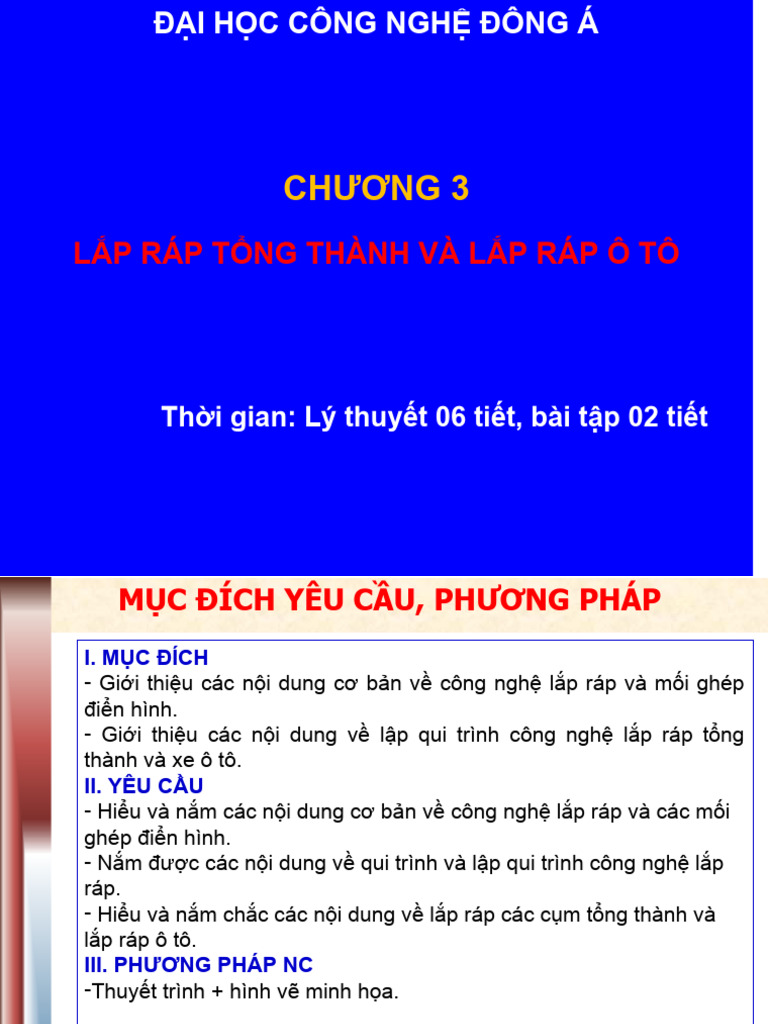 Chương 3. LẮP RÁP TỔNG THÀNH VÀ KHUNG XE | PDF