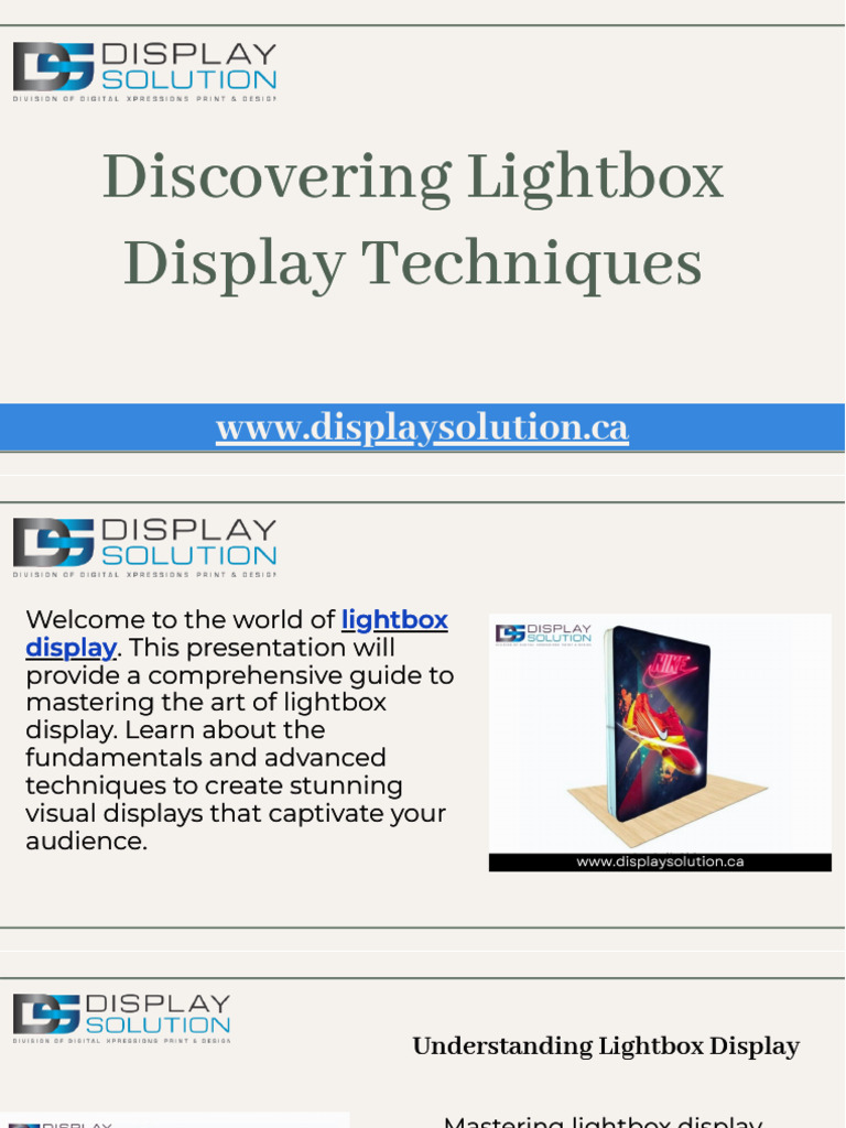 Discovering Lightbox Display Techniques | PDF