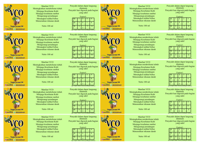 Manfaat Kesehatan VCO 100 ml | PDF