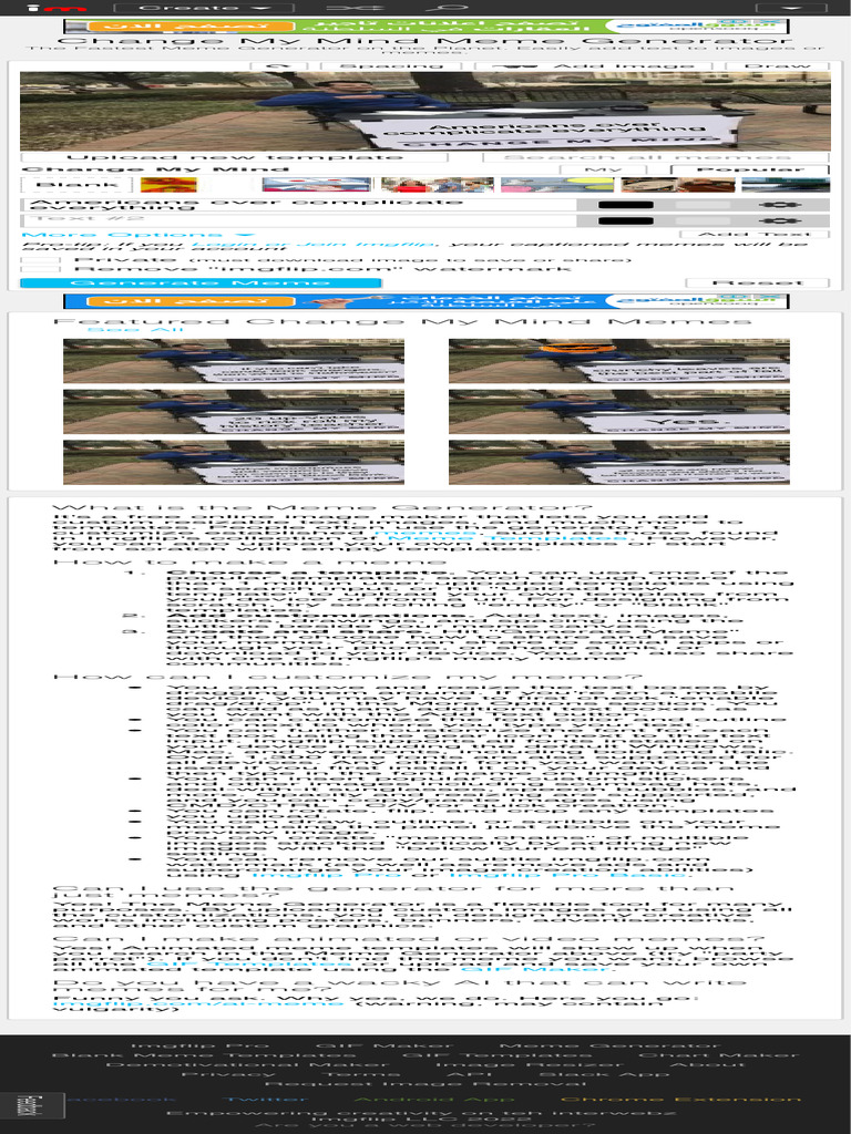 Change My Mind Meme Generator - Imgflip | PDF | Software | Computing