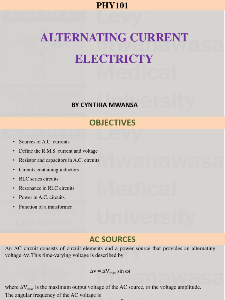 14 Alternating Current | PDF | Rectifier | Electrical Network