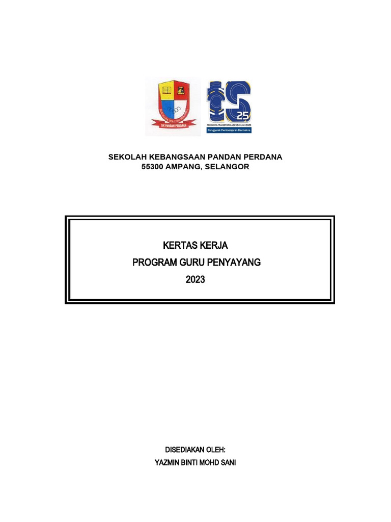 Kertas Kerja Guru Penyayang 2023 | PDF