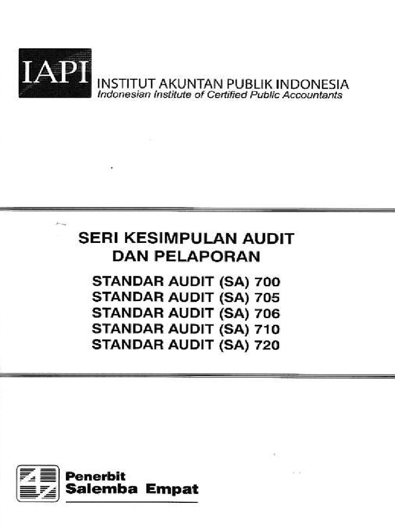 Standar Profesional Akuntan Publik Seri Kesimpulan Audit Dan Pelaporan | PDF | Metode & Bahan ...