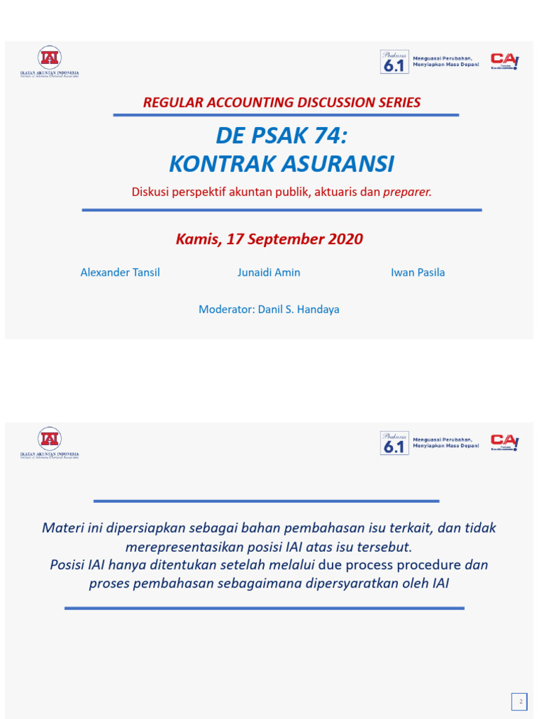 Penerapan PSAK 74 Kontrak Asuransi | PDF