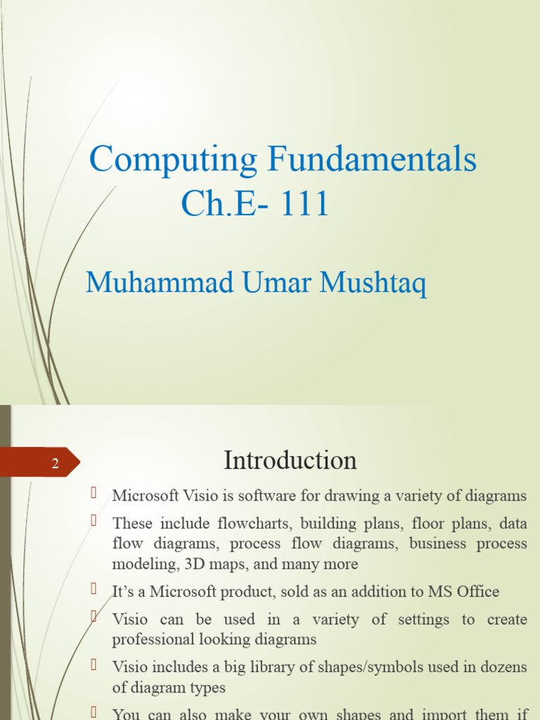 MS Visio (Lecture Slides) | PDF | Computing | Software