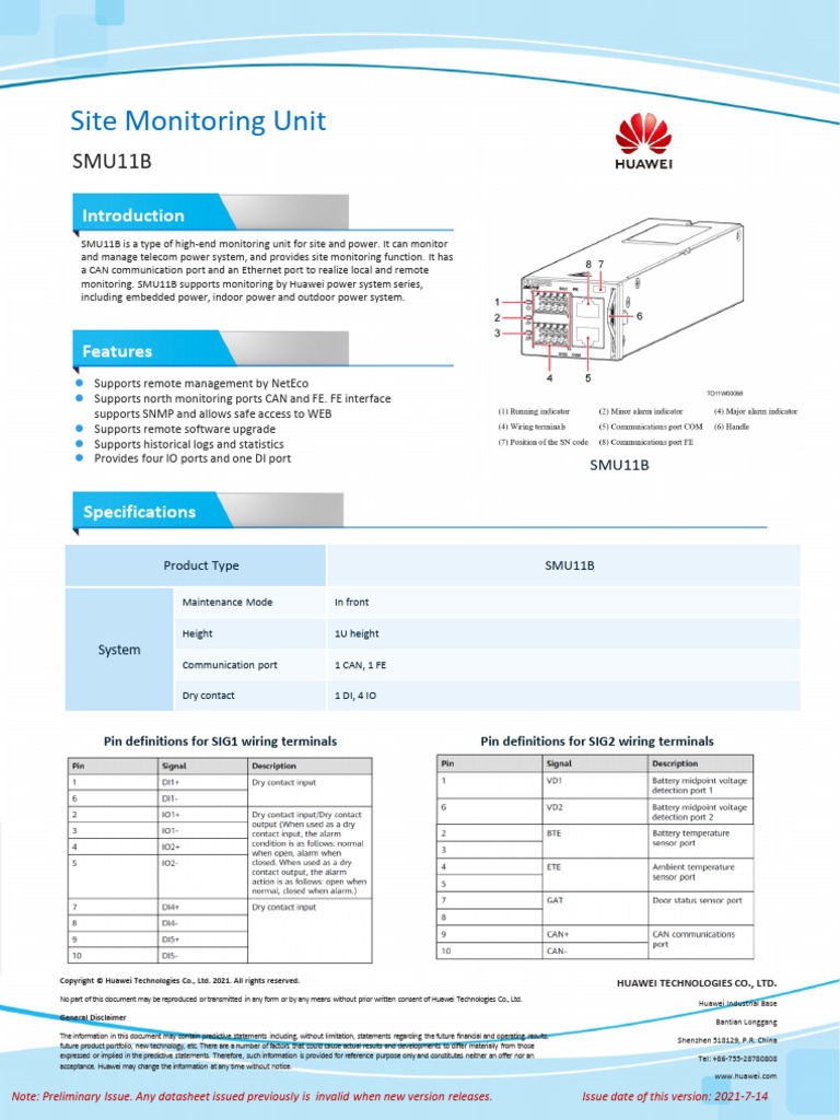 SMU11B Monitoring Unit - Controladora | Download Free PDF | Information ...