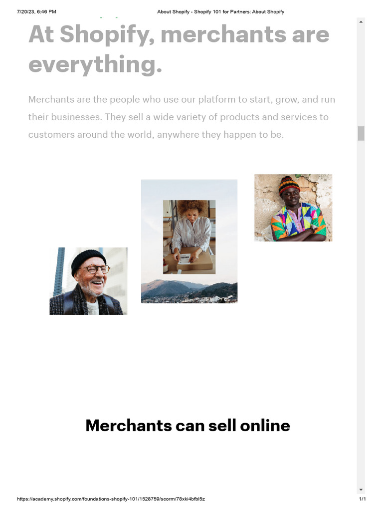 About Shopify | PDF
