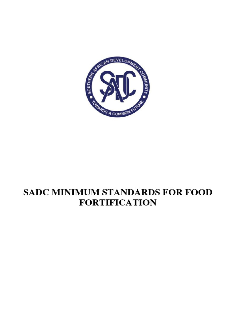 English SADC Fortification Minumum Standards Final | PDF ...