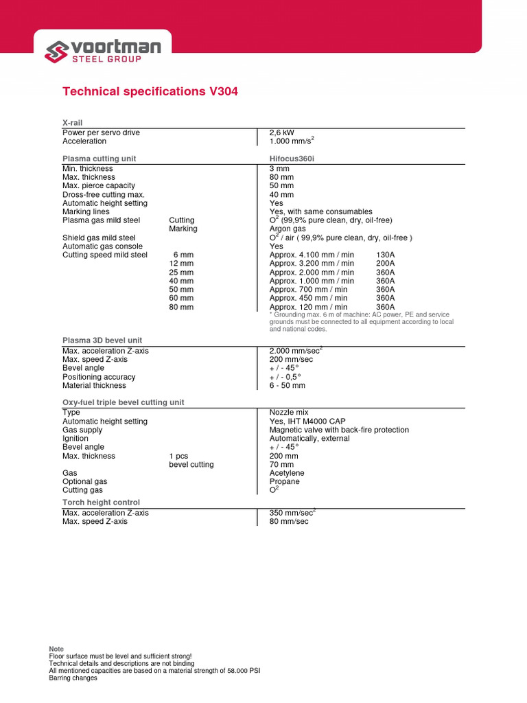 Technical Specifications V304 | PDF | Industrial Processes | Mechanical ...
