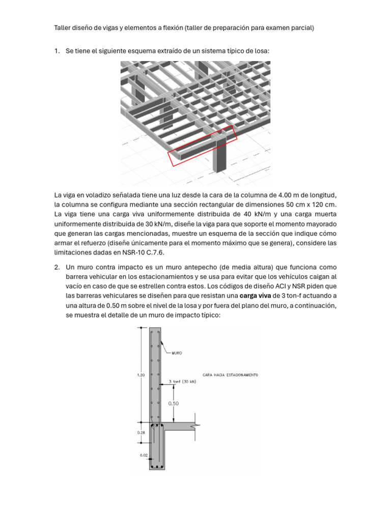 Taller Parcial | PDF | Viga (Estructura) | Doblar