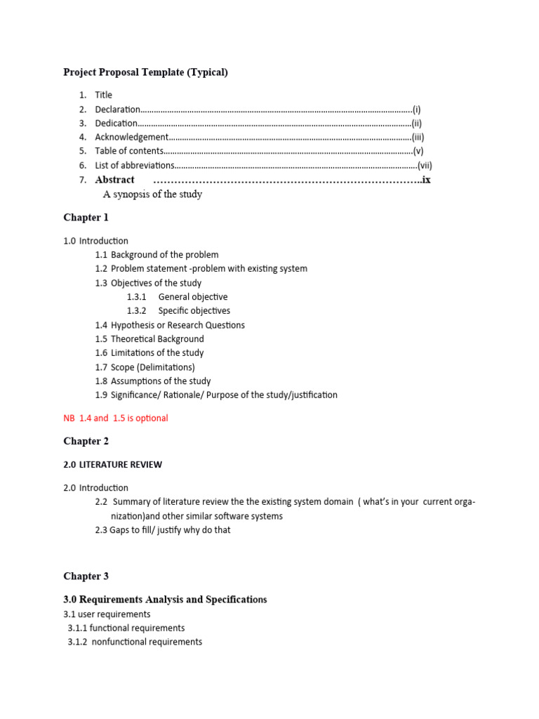 Project Proposal Guide | PDF