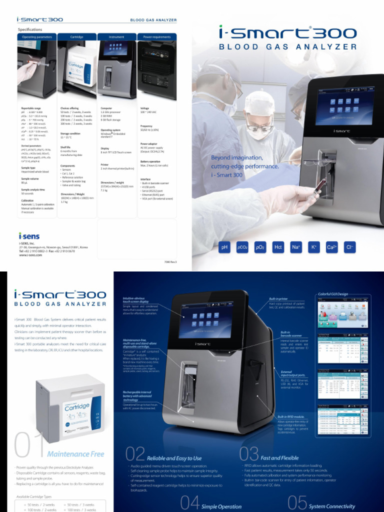 Blood Gas Analyzer I-Smart 300 | PDF