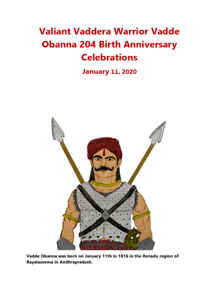Obanna Jayanti Celebration Pamplet | PDF