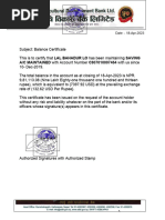 Sample Bank Balance Certificate | PDF