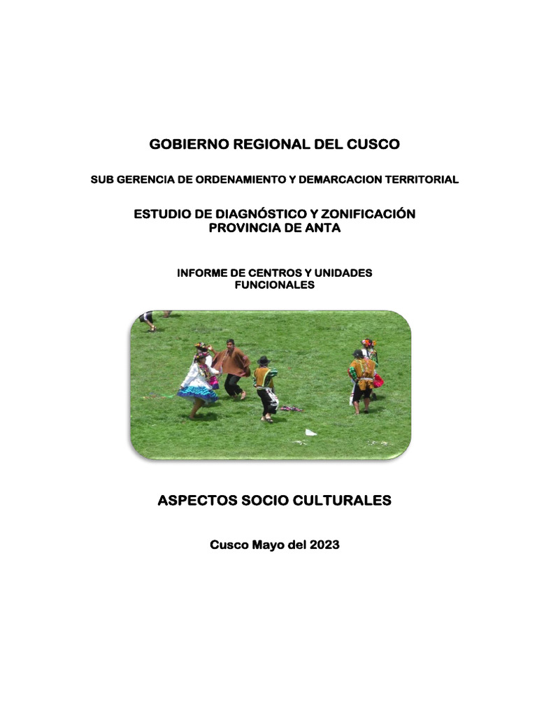 Aspectos SocioCult. EDZ Anta (Antrop. Alex Flores S.) | PDF | Lengua española | Educación de la ...