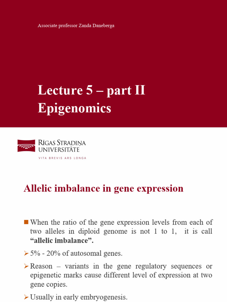 Epigenomics and Allelic Imbalance | PDF | Epigenetics | Regulation Of Gene Expression
