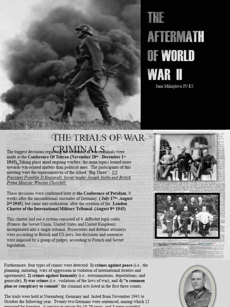 Aftermath of WW2 - Jana Mihajlova | PDF | Nuremberg Trials | Crimes