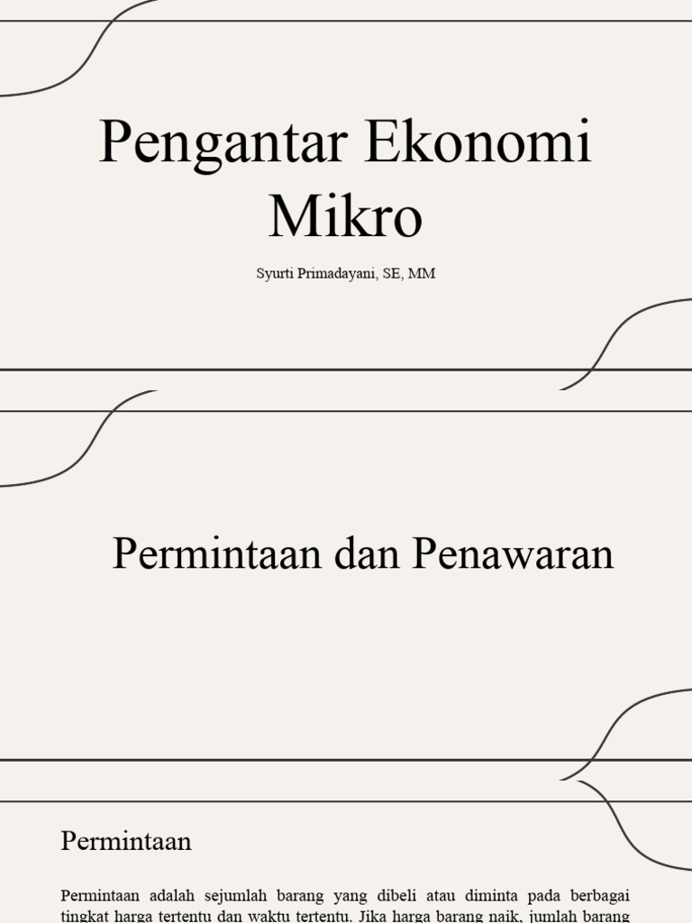 BAB I Permintaan Dan Penawaran | PDF