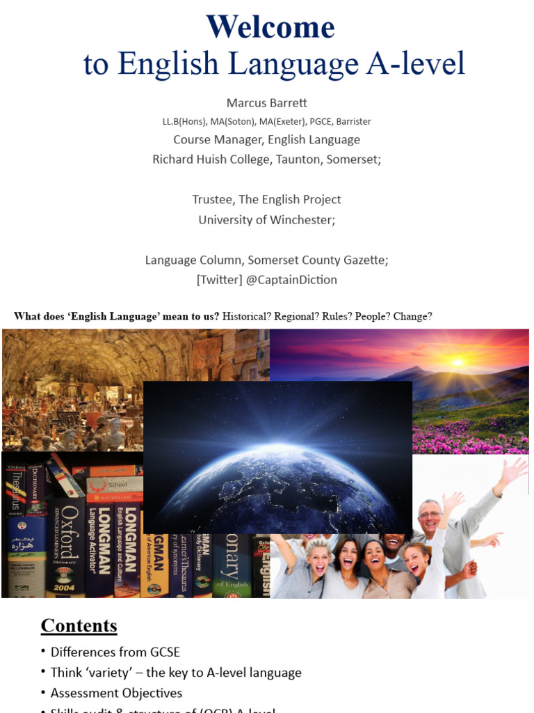 2023 Intro To Lang A-Level | PDF | English Language | Linguistics