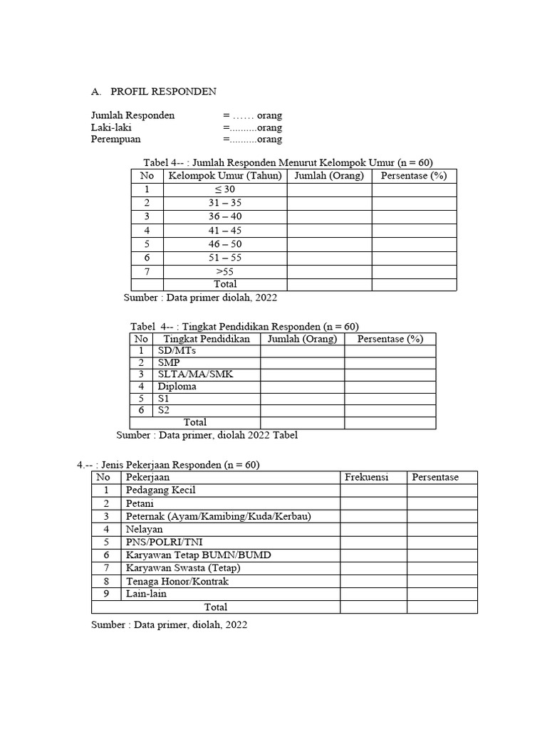 02-Tabel Data Responden | PDF
