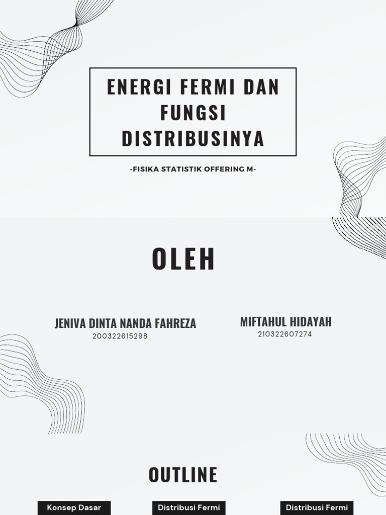 Energi Fermi dan Distribusi Fermi-Dirac | PDF