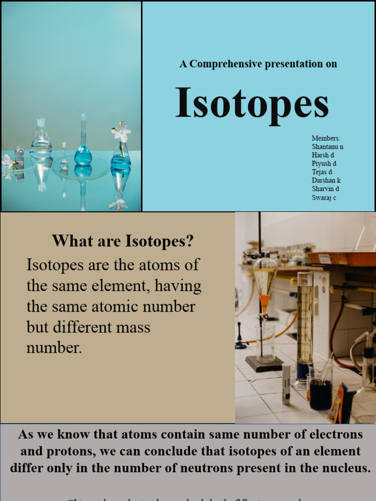 Isotopes | PDF | Isotope | Chemical Elements