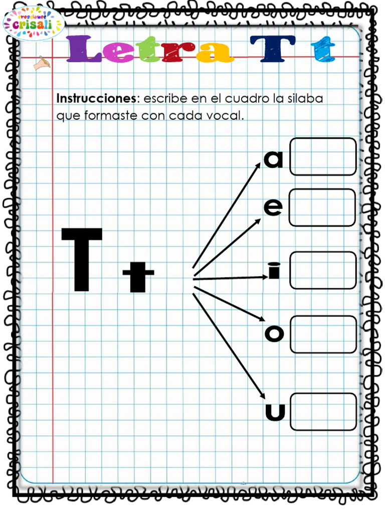 Ejercicios de La Letra T T | PDF