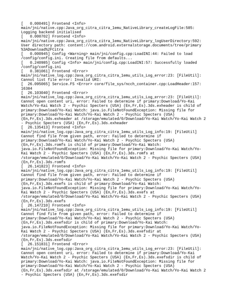 Citra Log - Txt.old | PDF | File System | System Software