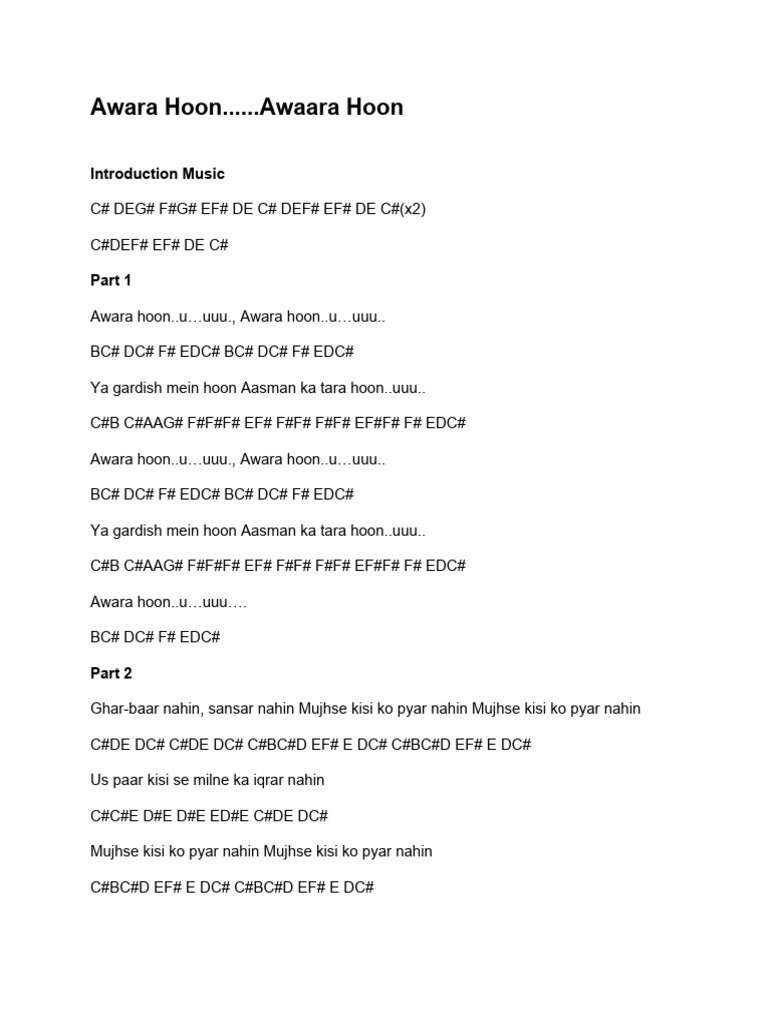 Awara Hoon | PDF