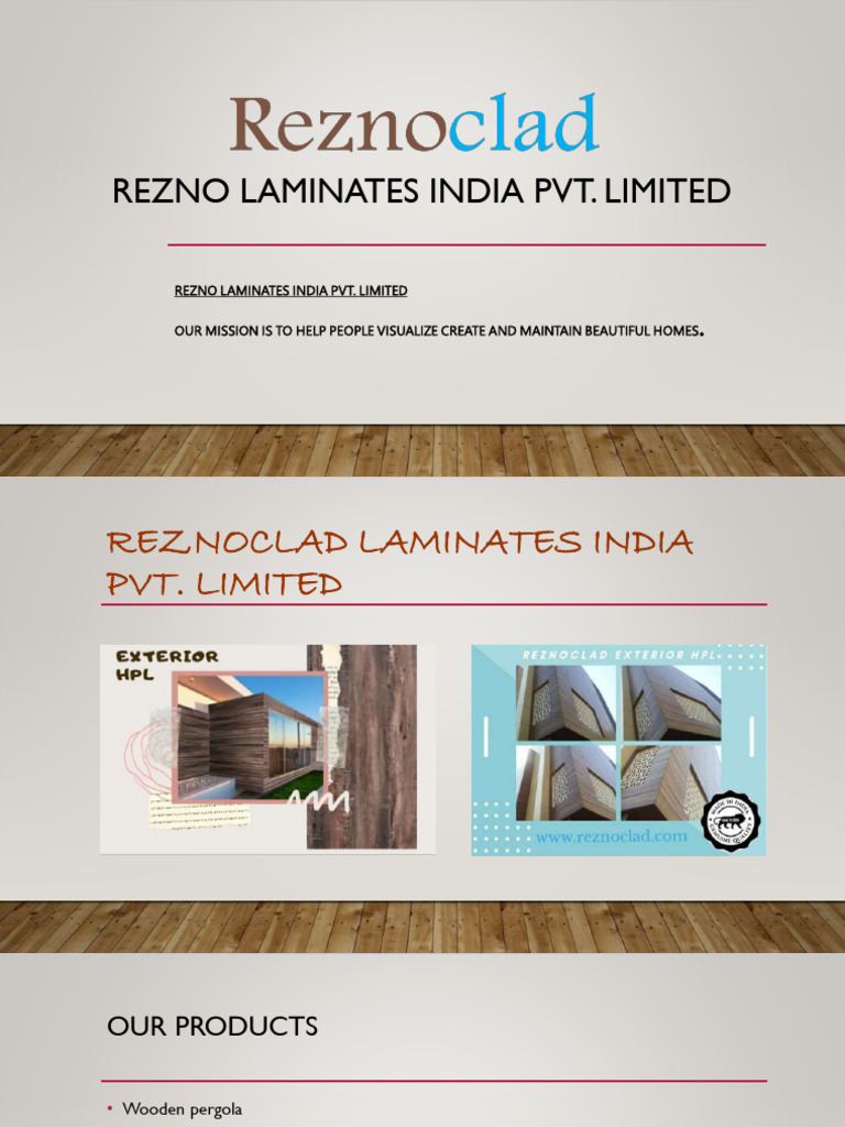 Rezno Laminates India PVT | PDF