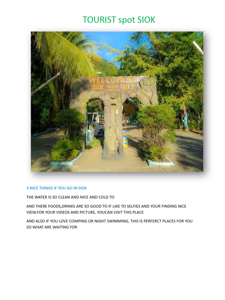 Discover Siok: Clean Water & Night Fun | PDF | Cooking, Food & Wine