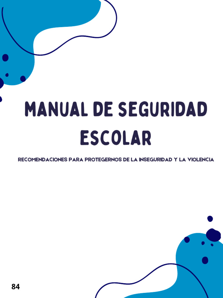Manual De Seguridad Escolar 5 Pdf Valores Escuelas