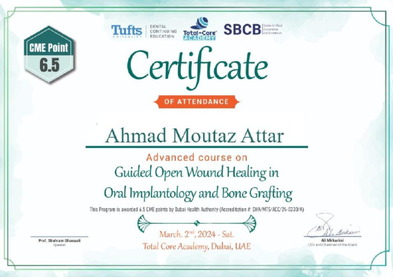 Certificate Moutaz | PDF