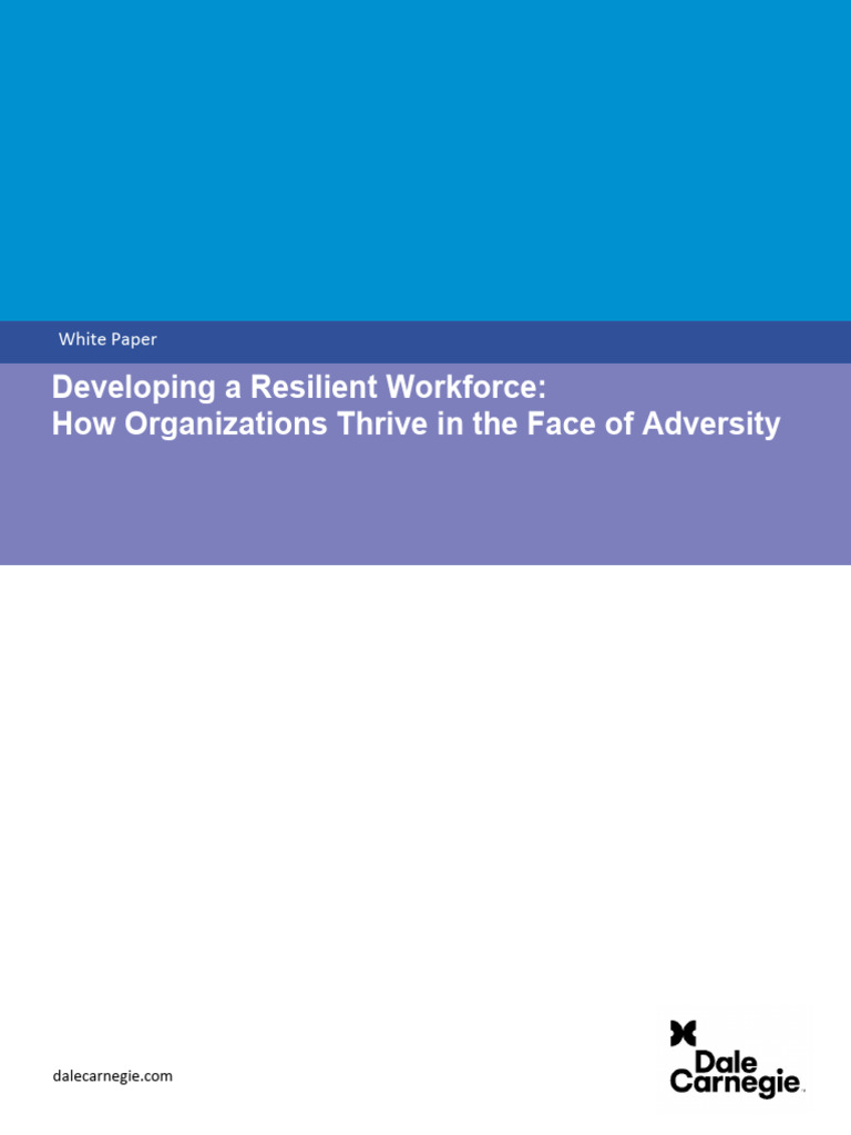 Personal Resilience in the Workplace | PDF | Psychological Resilience ...