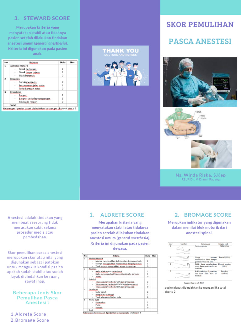 Skor Pemulihan Pasca Anestesi | PDF | Sains & Matematika